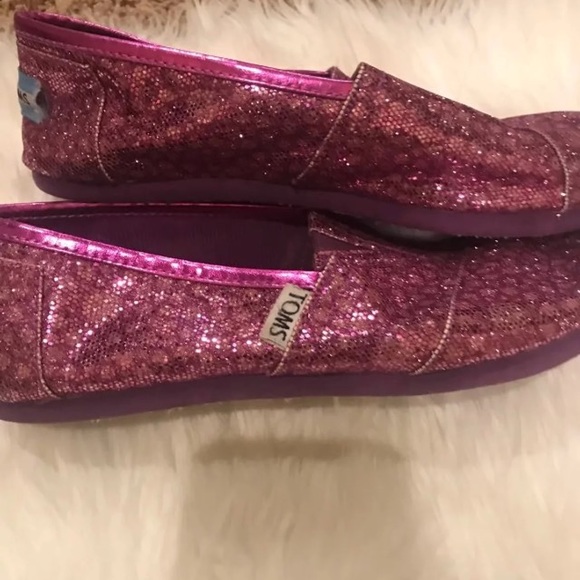 Toms | Shoes | Toms Glitter Pink | Poshmark